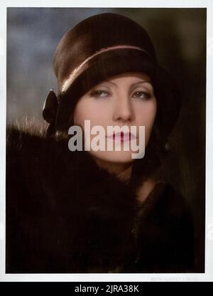 Portrait of Greta Garbo. Colorized by Bill Waterson Stock Photo - Alamy