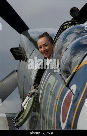 Spitfire pilot Carolyn Grace. Spitfire pilot Carolyn Grace Stock Photo ...