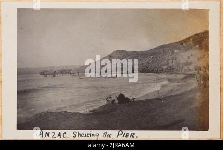 The pier at ANZAC. From the album: Photograph album of Major J.M. Rose ...