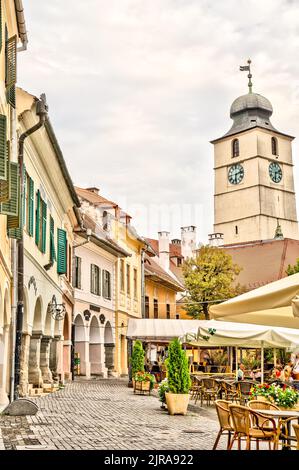 Sibiu landmarks, Romania Stock Photo - Alamy