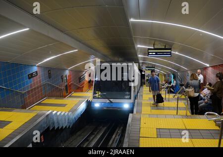 The Carmelit / Funicular cable railway in Haifa, Israel Stock Photo - Alamy