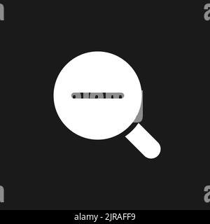 Magnifier and minus black glyph ui icon Stock Vector Image & Art - Alamy