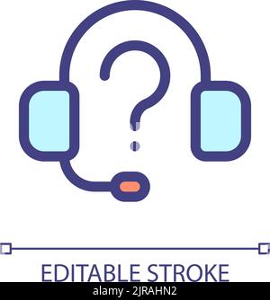 Call center pixel perfect RGB color ui icon Stock Vector Image & Art ...