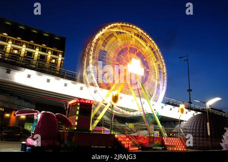 Rotating carousel in Kiev, Ukraine Stock Photo - Alamy