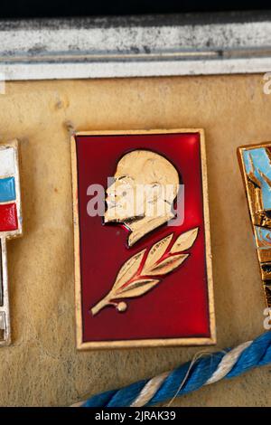Soviet Russia Badges Stock Photo - Alamy
