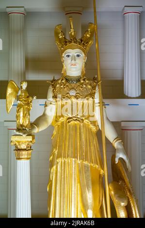 Reproduction of the Athena Parthenos statue in Parthenon in Nashville, Tennessee, USA. Nashville ...