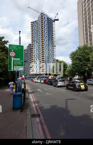 A view down Molesworth Street towards the site of the former Roundabout ...
