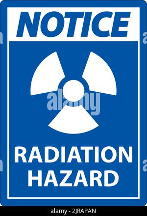 Notice Radiation Hazard Sign On White Background Stock Vector Image ...