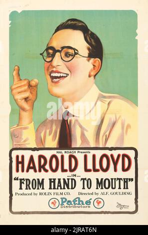 HAROLD LLOYD From Hand To Mouth 1919 Silent Two Reel Comedy directors Alfred J Goulding Hal ...