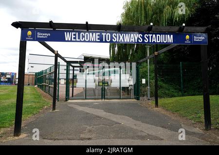 A general view of the Sixways Stadium entrance, home of Worcester ...