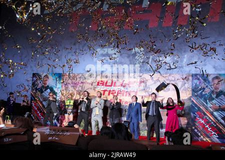 Japanese voice actor Kenyu Horiuchi attends the stage greeting for ...