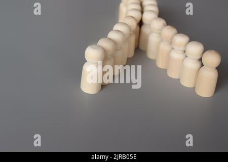 Reorganization of the company, dividing team concept. Group of people ...