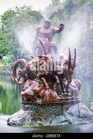 Thor with his goats. Sculpture by Allan Eberling, Torshalla sweden ...