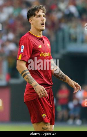 Nicolo' Zaniolo of AS Roma during the Serie A match between AS Roma and ...