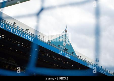 A view of the Sheffield Wednesday clock face inside Hillsborough ...