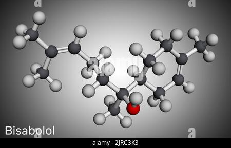 Bisabolol, alpha-Bisabolol, levomenol molecule. It is natural ...