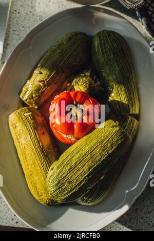 Kousa mahshi - zucchini stuffed with rice and meat.s made in, Egypt ...