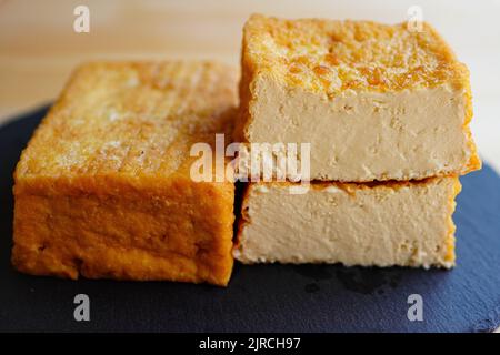 Atsuage (deep fried tofu ) Japanese popular processed Tofu food Stock ...