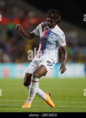 Crystal Palace's Eberechi Eze (second right) celebrates scoring their ...