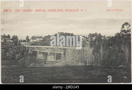 The Traffic Bridge, Hamilton, Waikato, New Zealand, 1904-1915, Hamilton ...