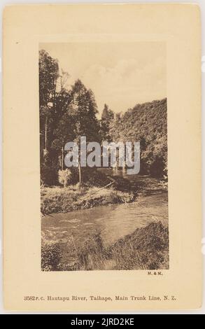Hautapu River, Taihape, Main Trunk Line, New Zealand, Muir & Moodie ...