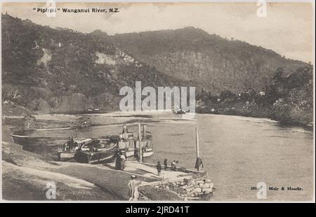 Pipiriki, Wanganui River, New Zealand, 1905, Whanganui River, by Muir ...