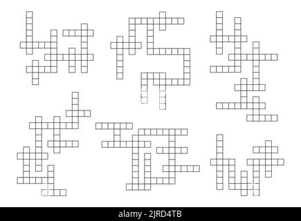 Crossword grid. Wordsearch quiz or riddle, vocabulary puzzle cross ...