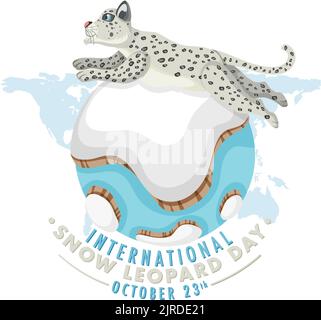International Snow Leopard Day Banner Design illustration Stock Vector ...