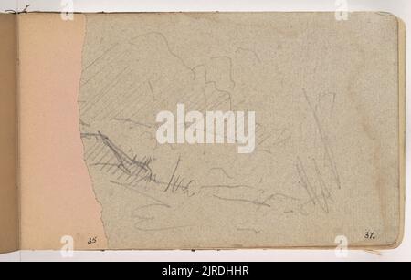 Torn blank page. From: An 1876 sketchbook., 1876, by Petrus van der ...