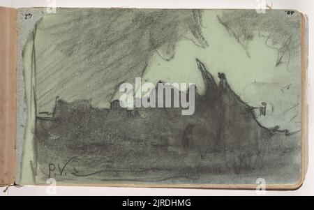 Torn blank page. From: An 1876 sketchbook., 1876, by Petrus van der ...