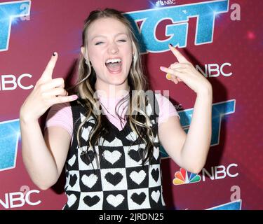 LOS ANGELES - AUG 23: Mia Morris at the America's Got Talent Season 17 ...
