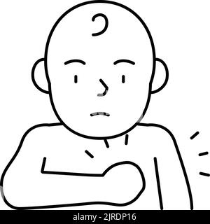 scratch reflex line icon vector illustration Stock Vector Image & Art ...