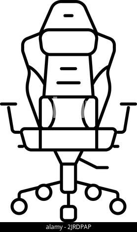 racing simulator cockpit line icon vector illustration Stock Vector ...