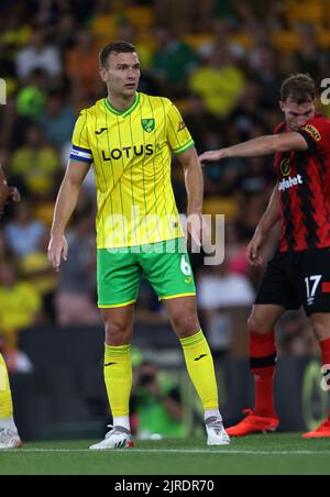 Norwich, UK. 23rd Aug, 2022. Norwich City dejection at the Norwich City ...