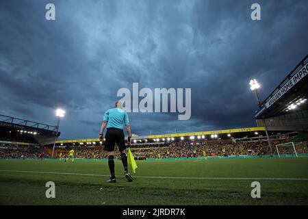 Norwich, UK. 23rd Aug, 2022. Norwich City dejection at the Norwich City ...