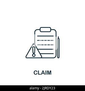 Claim icon. Line simple line Shipping icon for templates, web design ...