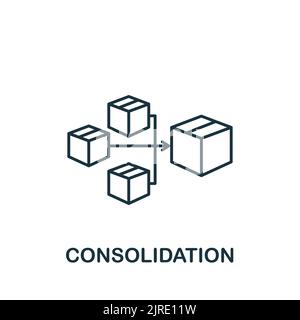 Consolidation icon. Line simple line Shipping icon for templates, web ...