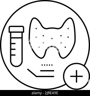 thyroid function tests health check color icon vector illustration ...
