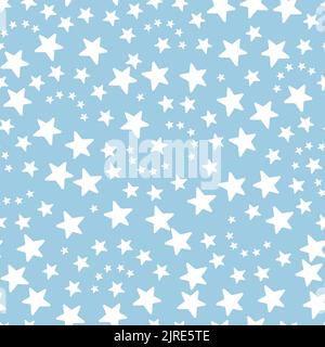 Random stars pattern. Endless background vector illustration, image ...
