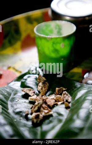 Betel leaf and its ingredients for flavoring in chewing areca nut ...