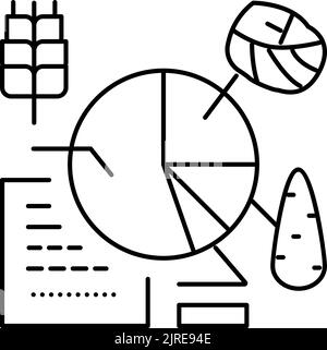 crop analytics smart farm line icon vector illustration Stock Vector ...