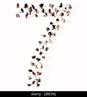 Number number 7 seven people people group people group Stock Photo - Alamy