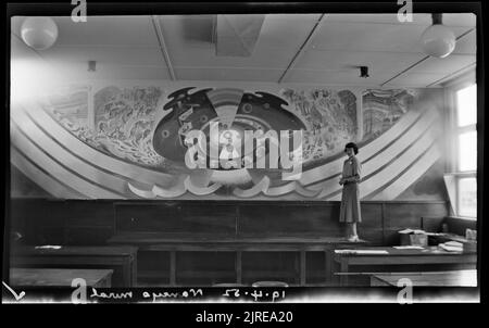 Mural by Nancy Adkin Ritchie, at Hutt Intermediate school, 19 April ...