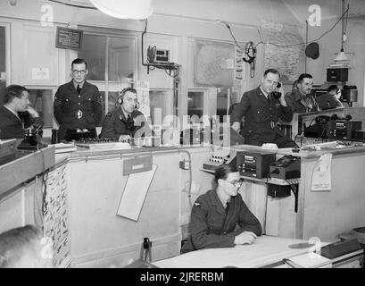 RAF Sector Operations Room / Fighter Control Room with map / radar ...
