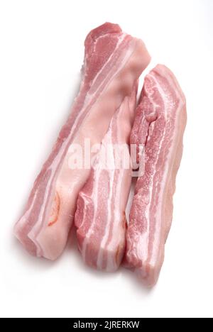 Raw pork belly with rind Stock Photo - Alamy