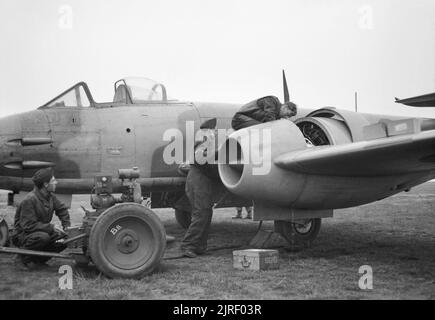 Rolls Royce Derwent 8 jet engine, Duxford, UK. The Derwent 8 was one of ...