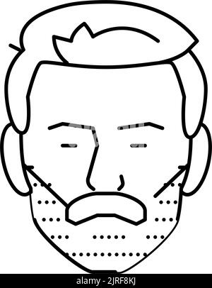Beardstache Moustache Beard style men illustration Facial hair mustache ...