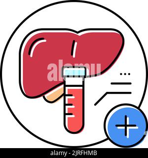 liver function tests health check color icon vector illustration Stock ...