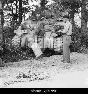 Sherman tank of 29th Armoured Brigade, 11th Armoured Division, in ...