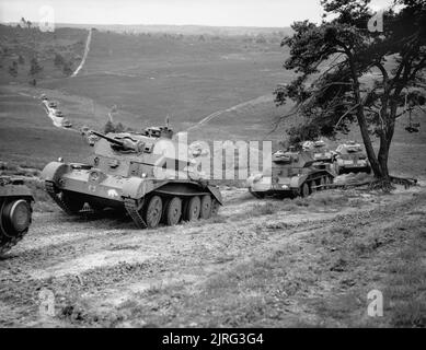 Cruiser Mk IV tanks of 5th Royal Tank Regiment, 3rd Armoured Brigade ...